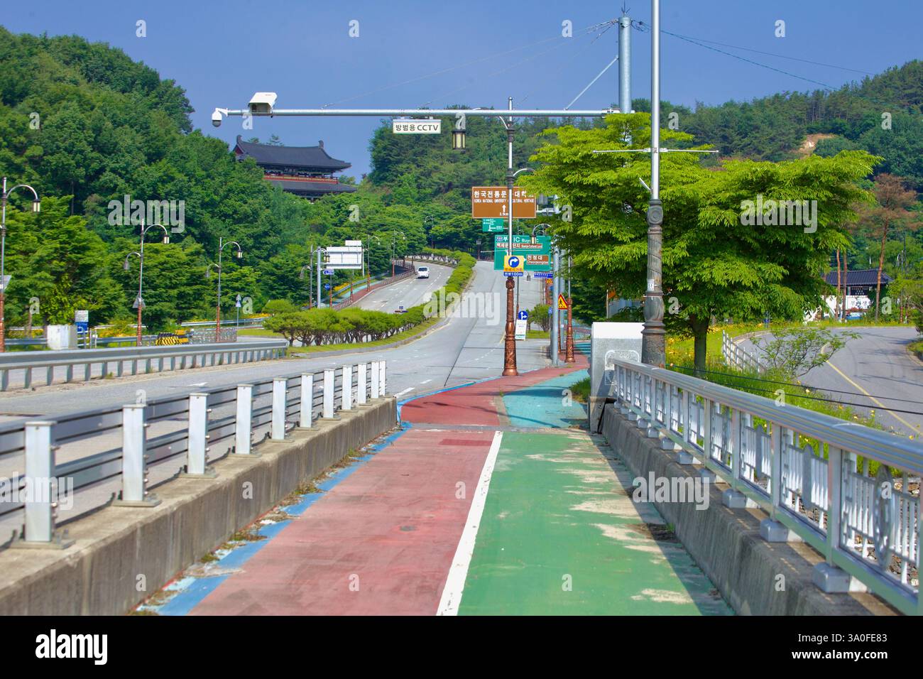 Buyeo County, South Korea - May 27, 2021: Baekje Bridge leads towards ...