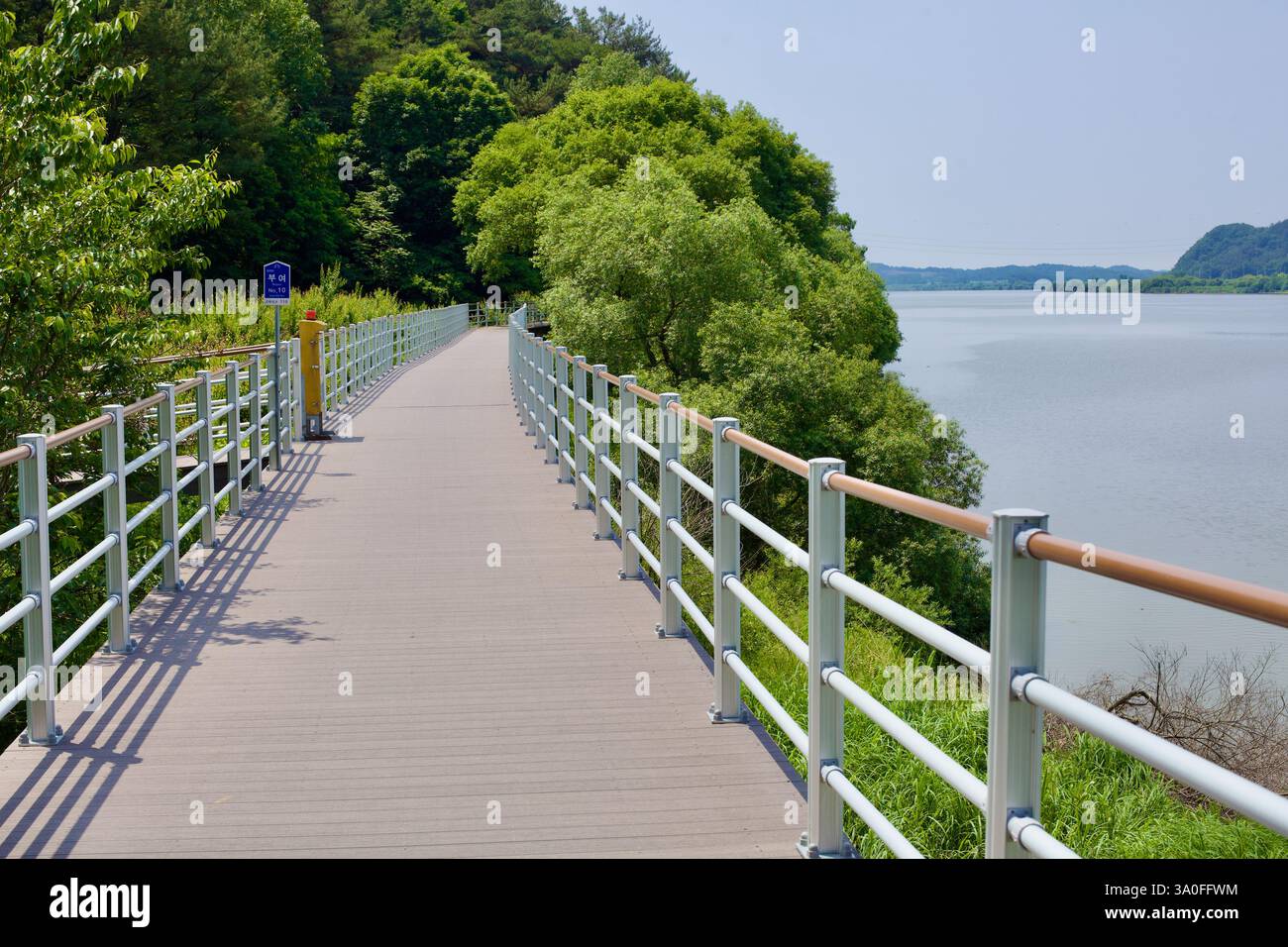 Buyeo County, South Korea - May 27, 2021: A scenic elevated walkway ...