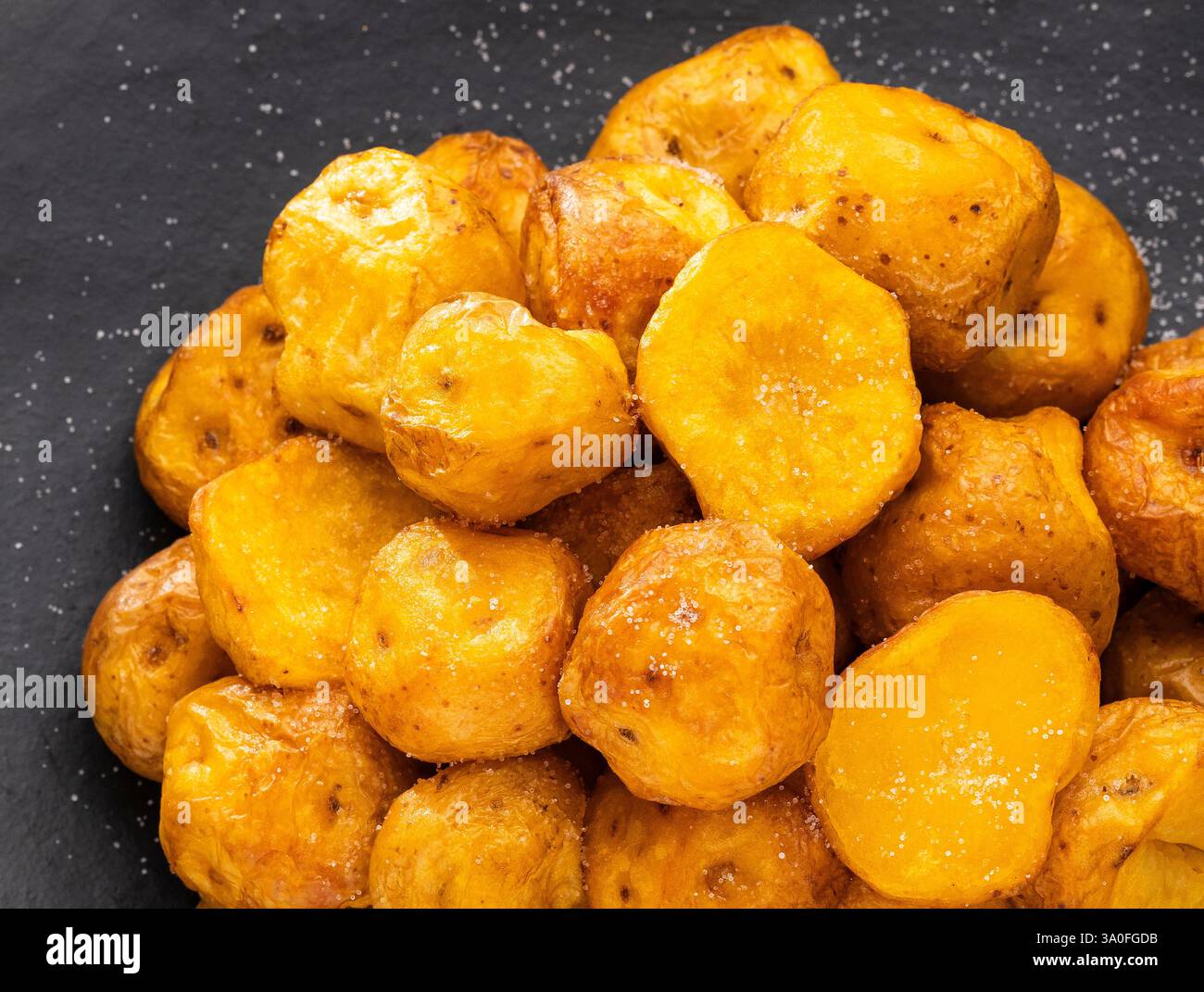 Fried creole potatoes with salt, very popular in Latin American cuisine ...