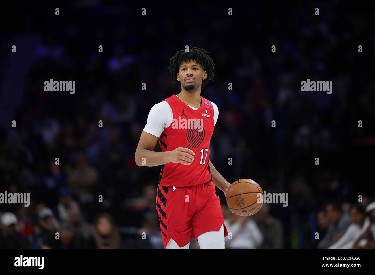 Portland Trail Blazers' Shaedon Sharpe plays during an NBA basketball ...