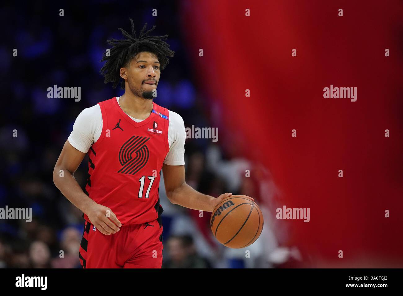 Portland Trail Blazers' Shaedon Sharpe plays during an NBA basketball ...