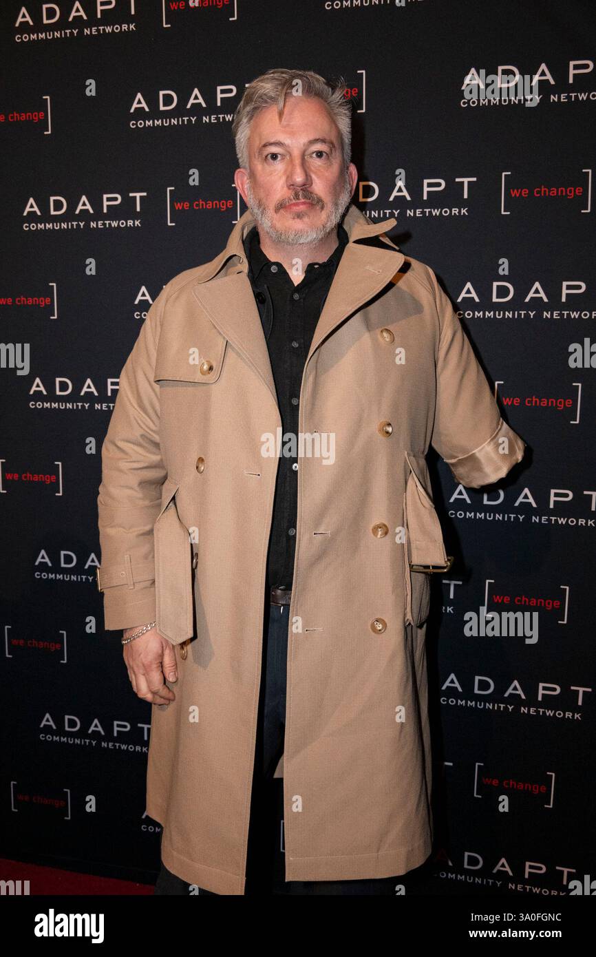 New York, USA. 03rd Mar, 2025. Giles Duley walks the red carpet at the ...