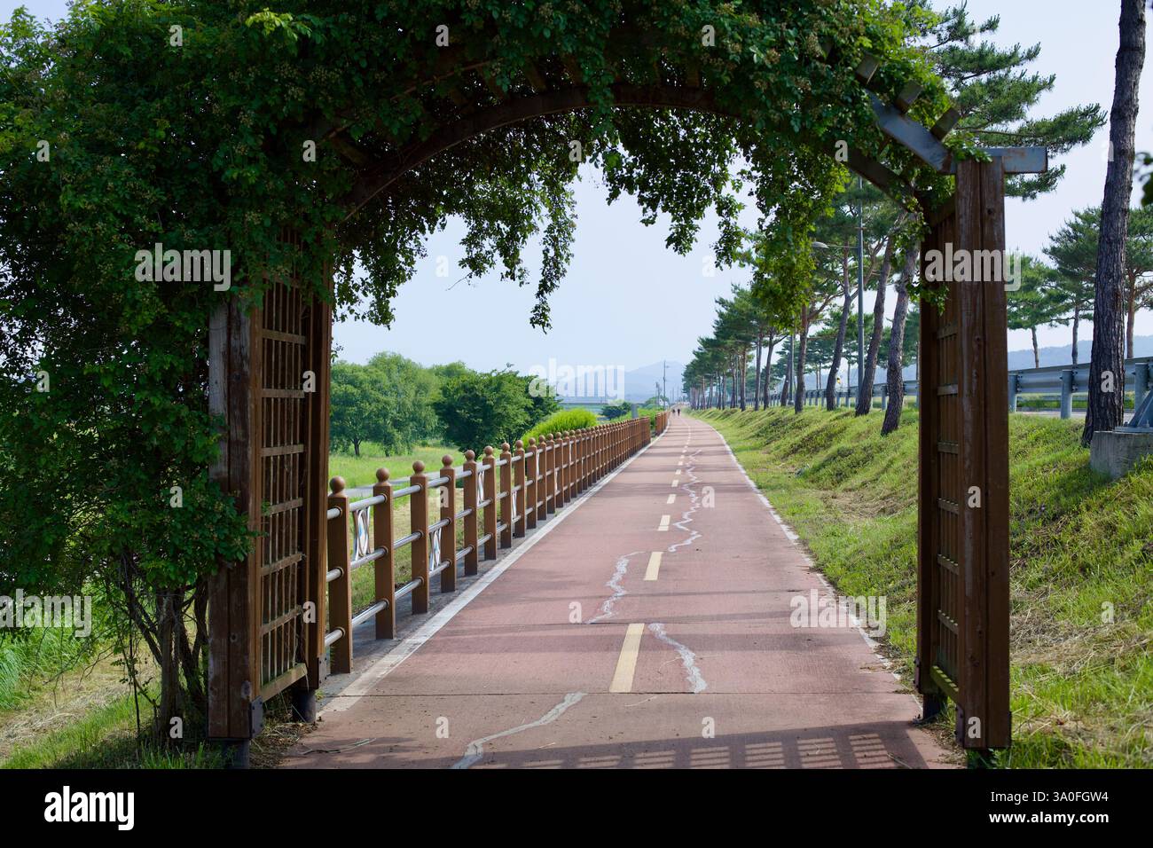 Buyeo County, South Korea - May 27, 2021: A well-maintained cycling ...