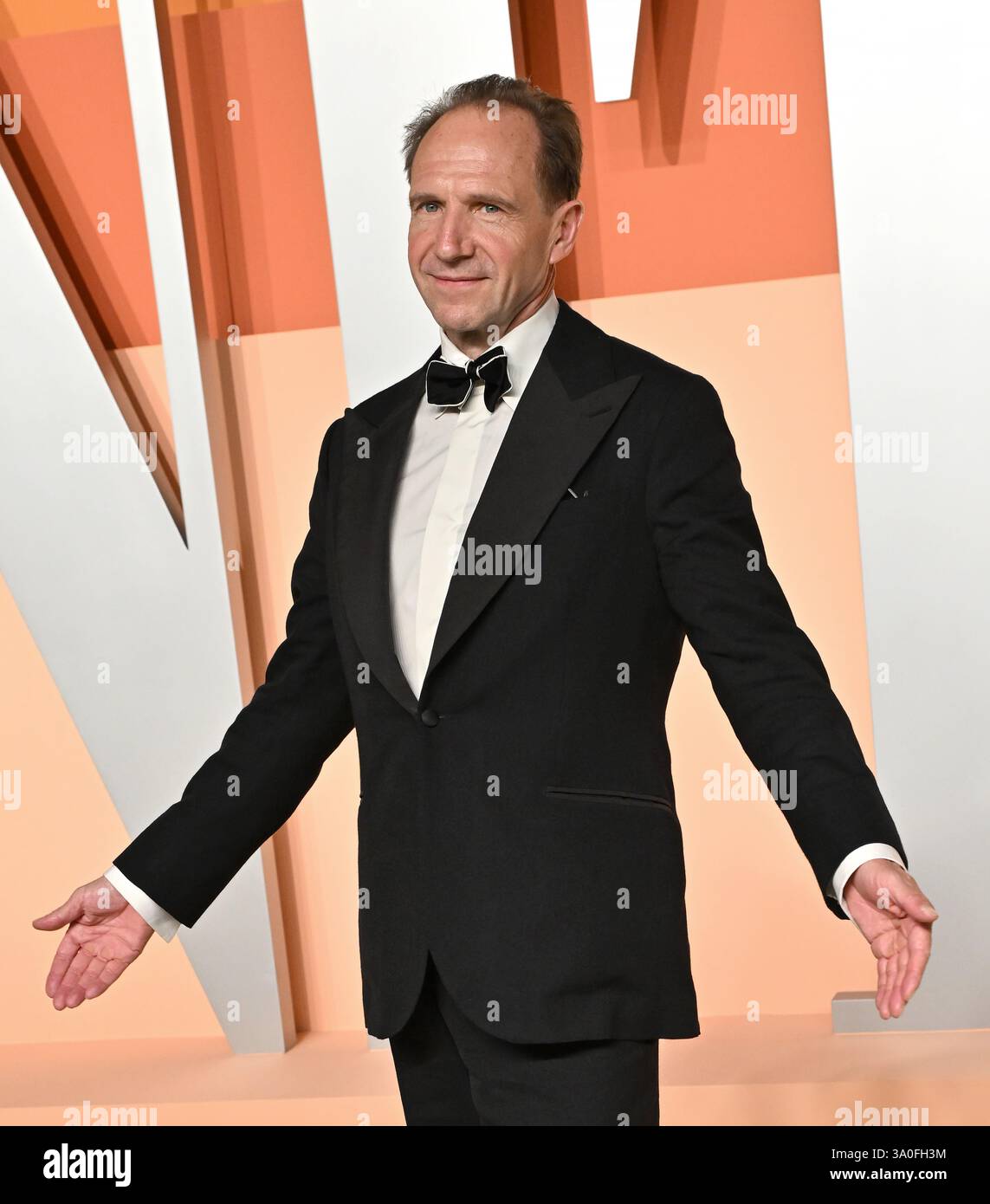 Ralph Fiennes arriving at the Vanity Fair Oscar Party held at the ...