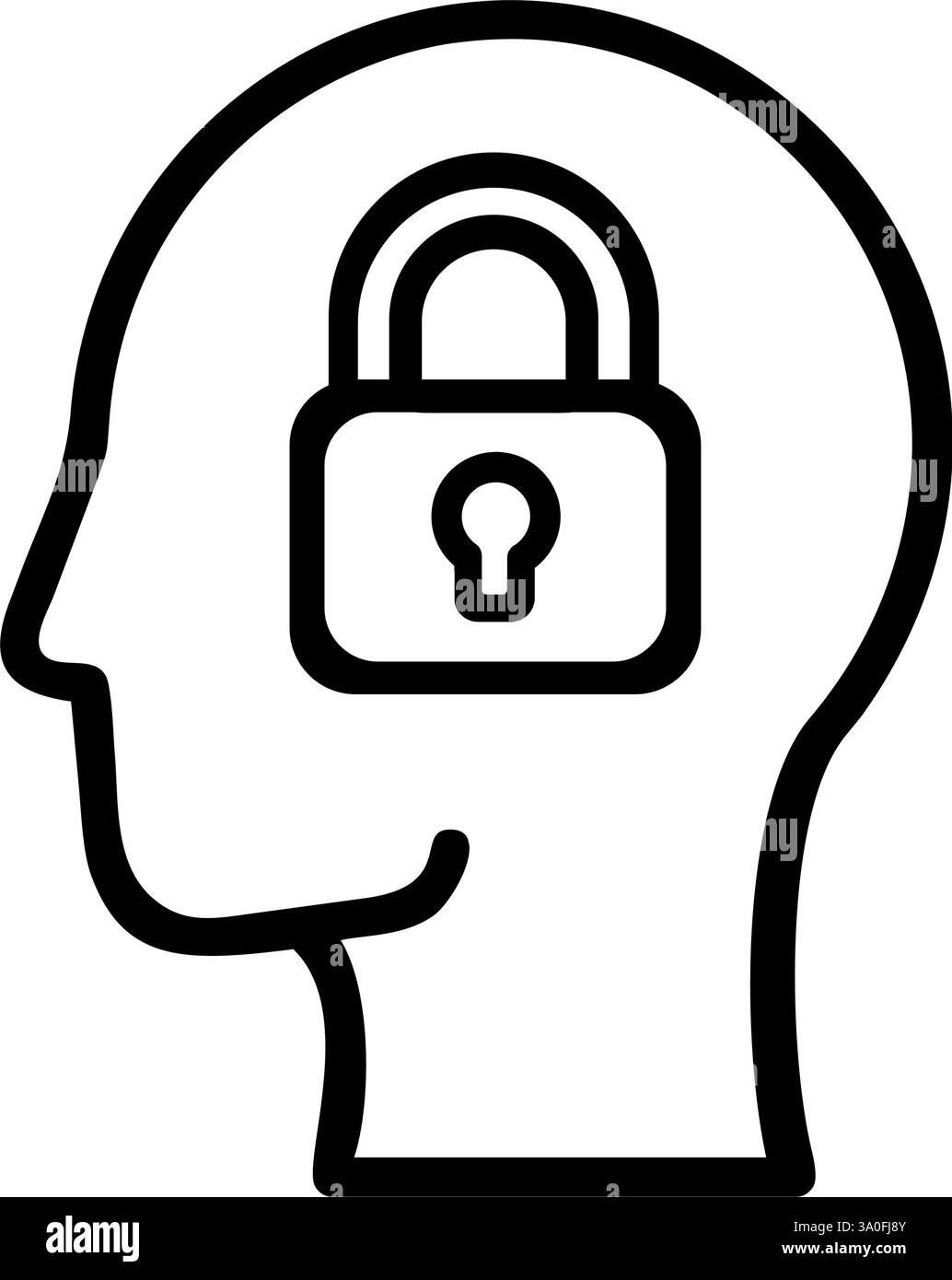Fixed Mindset Locked Stock Vector Image & Art - Alamy