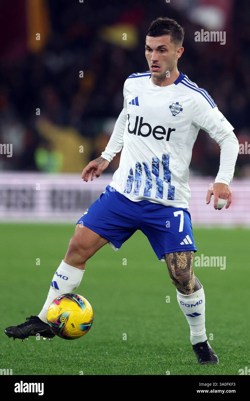 Rome, Italy. 02nd Mar, 2025. Gabriel Strefezza of Como seen in action during Italian football ...