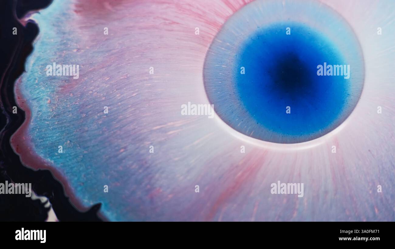 Paint splash. Wave background. Defocused blue pink color blend marble ...