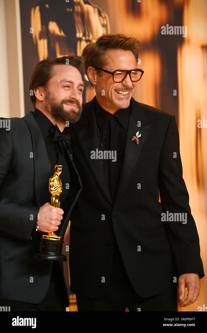 Hollywood, Ca. 2nd Mar, 2025. Robert Downey Jr. and Kieran Culkin in ...