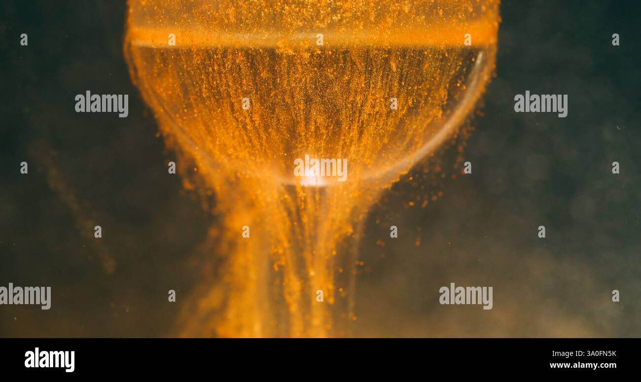 Dust ink texture. Ball background. Defocused yellow golden color water ...