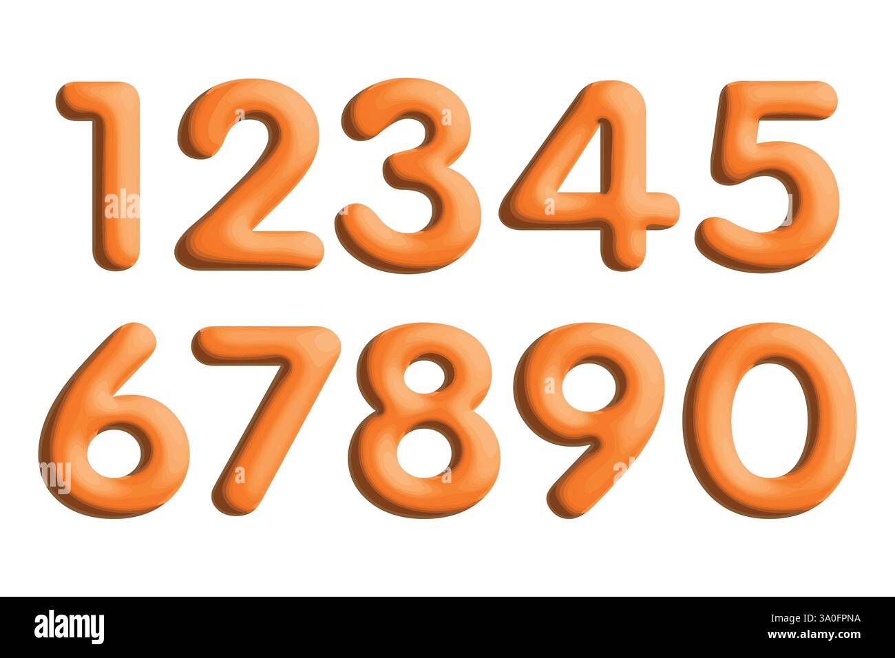 Set of colorful numbers. Vector illustration. Template elements for ...