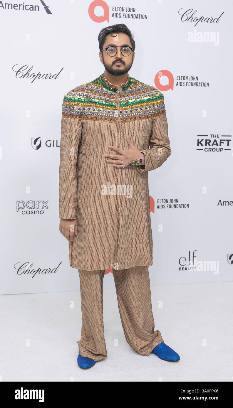 Anip Patel arrives at the 33rd Annual Elton John AIDS Foundation ...