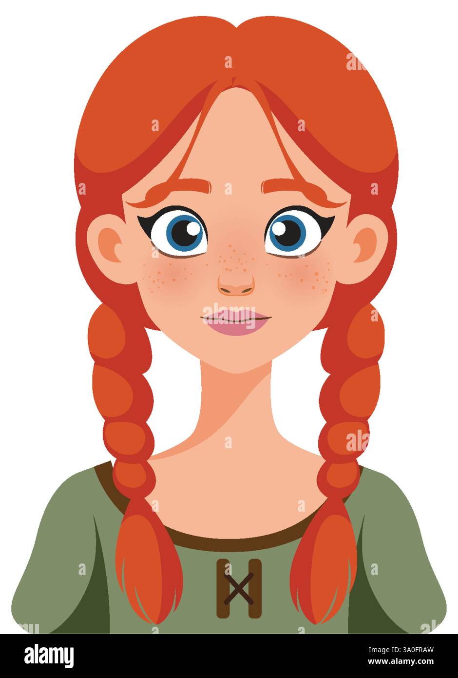 Hair braids illustration Cut Out Stock Images & Pictures - Alamy