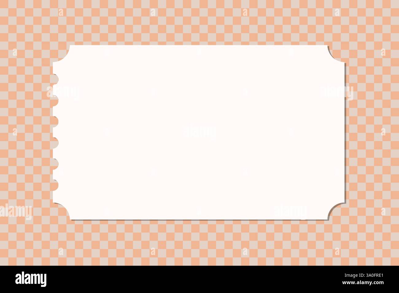 Vector empty ticket template. Isolated modern coupon mockup for ...