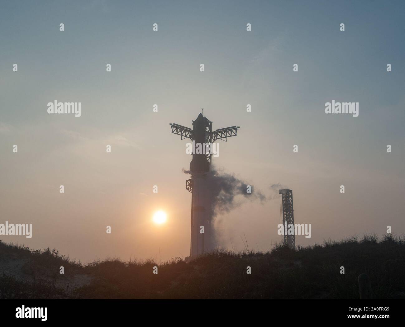 Boca Chica, USA. 03rd Mar, 2025. Most likely the scrubbed depress vent ...