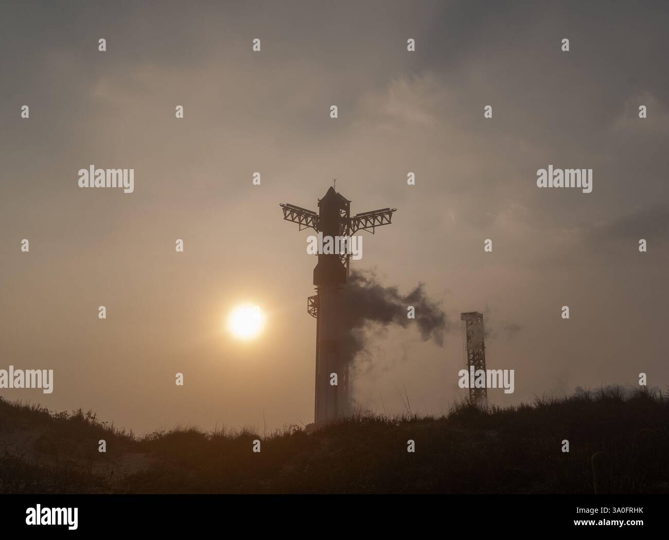 Boca Chica, USA. 03rd Mar, 2025. Most likely the scrubbed depress vent ...