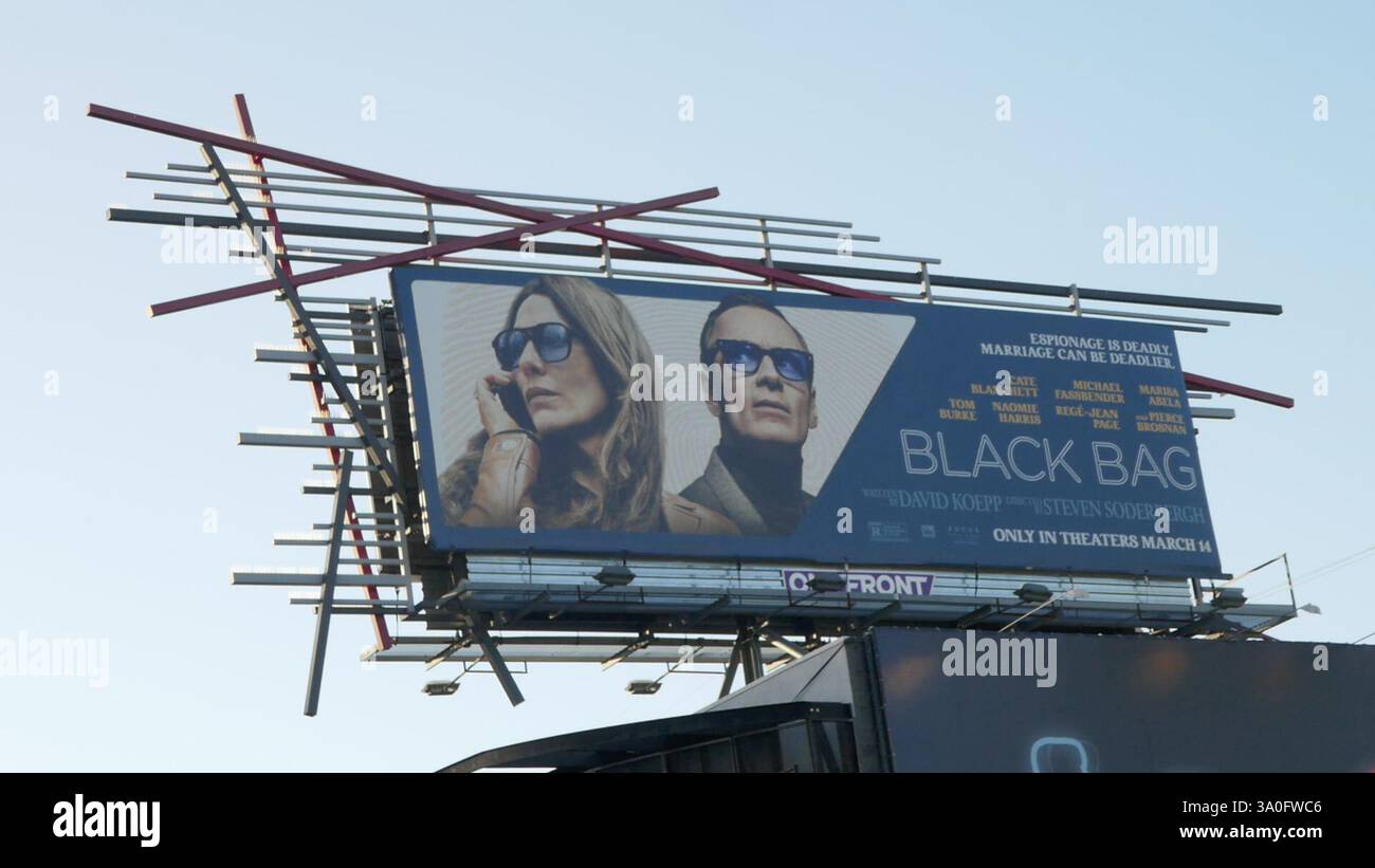 Los Angeles, California, USA 3rd March 2025 Black B ag Billboard with ...