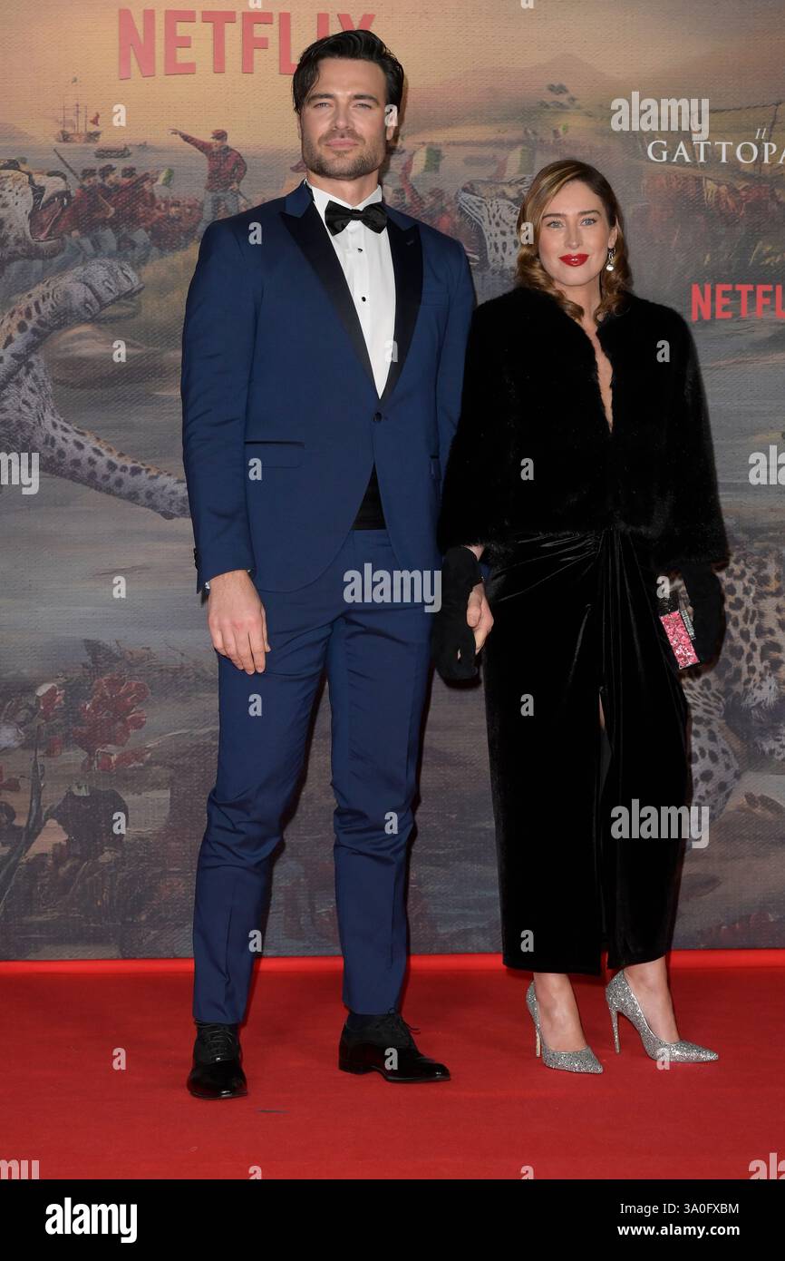 Rome, Italy. 03rd Mar, 2025. Giulio Berruti (l) and Maria Elena Boschi ...
