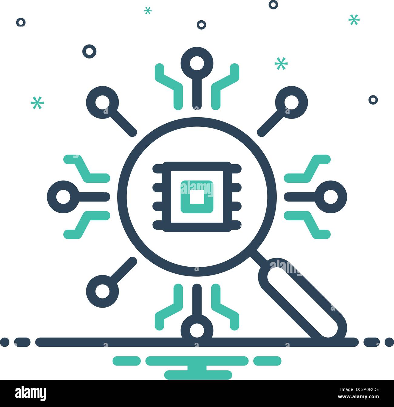 Icon analytics chip Stock Vector Images - Alamy