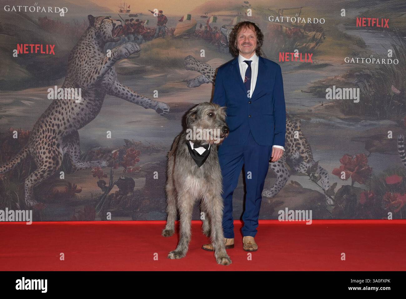 Rome, Italy. 03rd Mar, 2025. Tom Shankland and dog Bosco attend the red ...