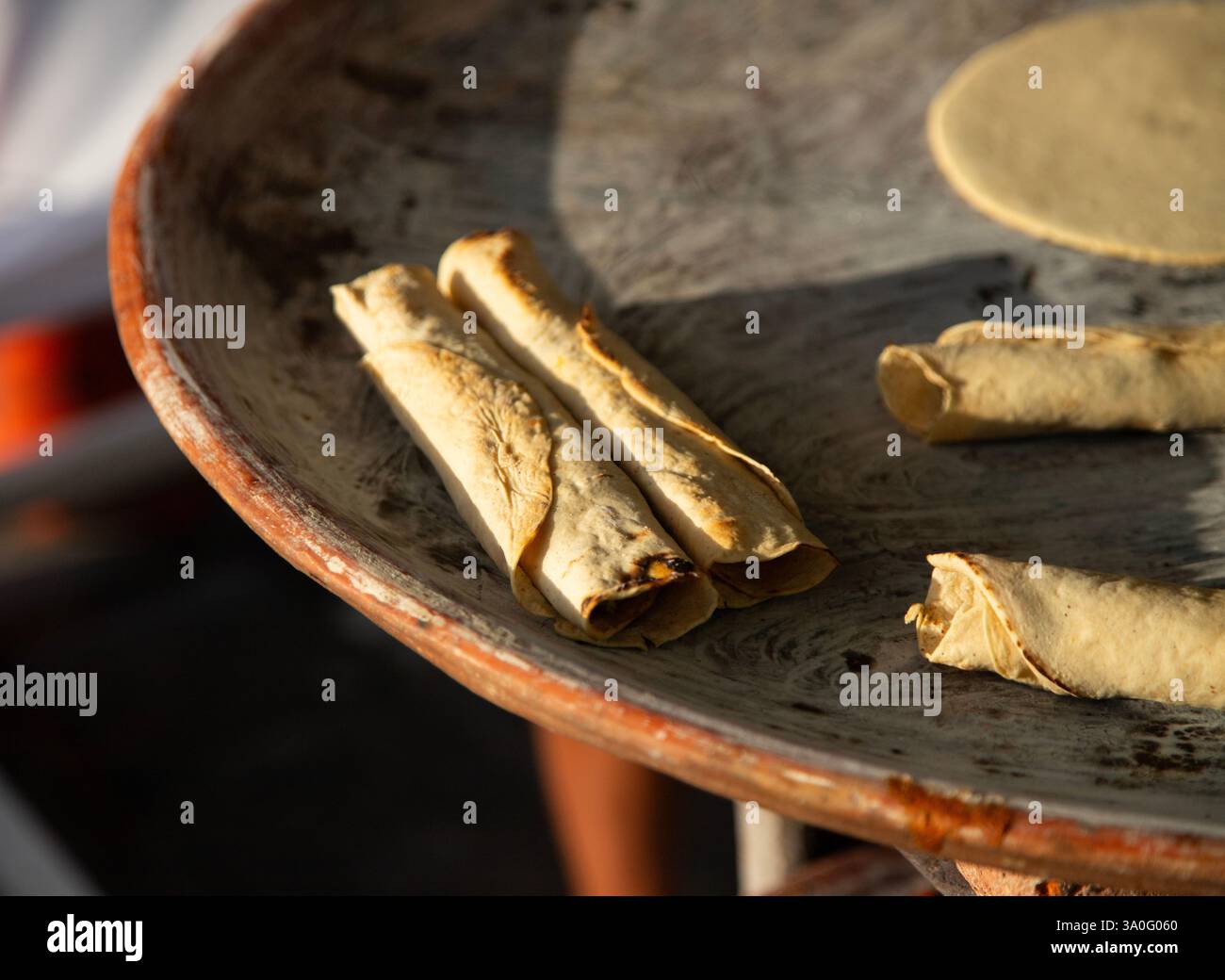 Authentic mexican comal preparing tortillas hi-res stock photography ...