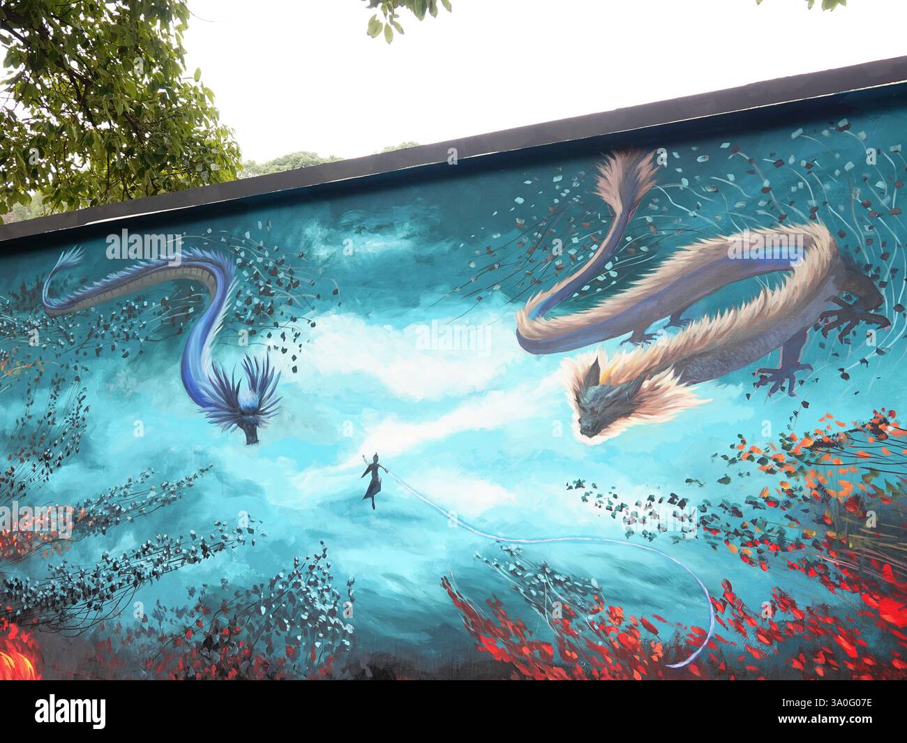 YICHANG, CHINA - MARCH 4, 2025 - A wall painting with the theme of ...