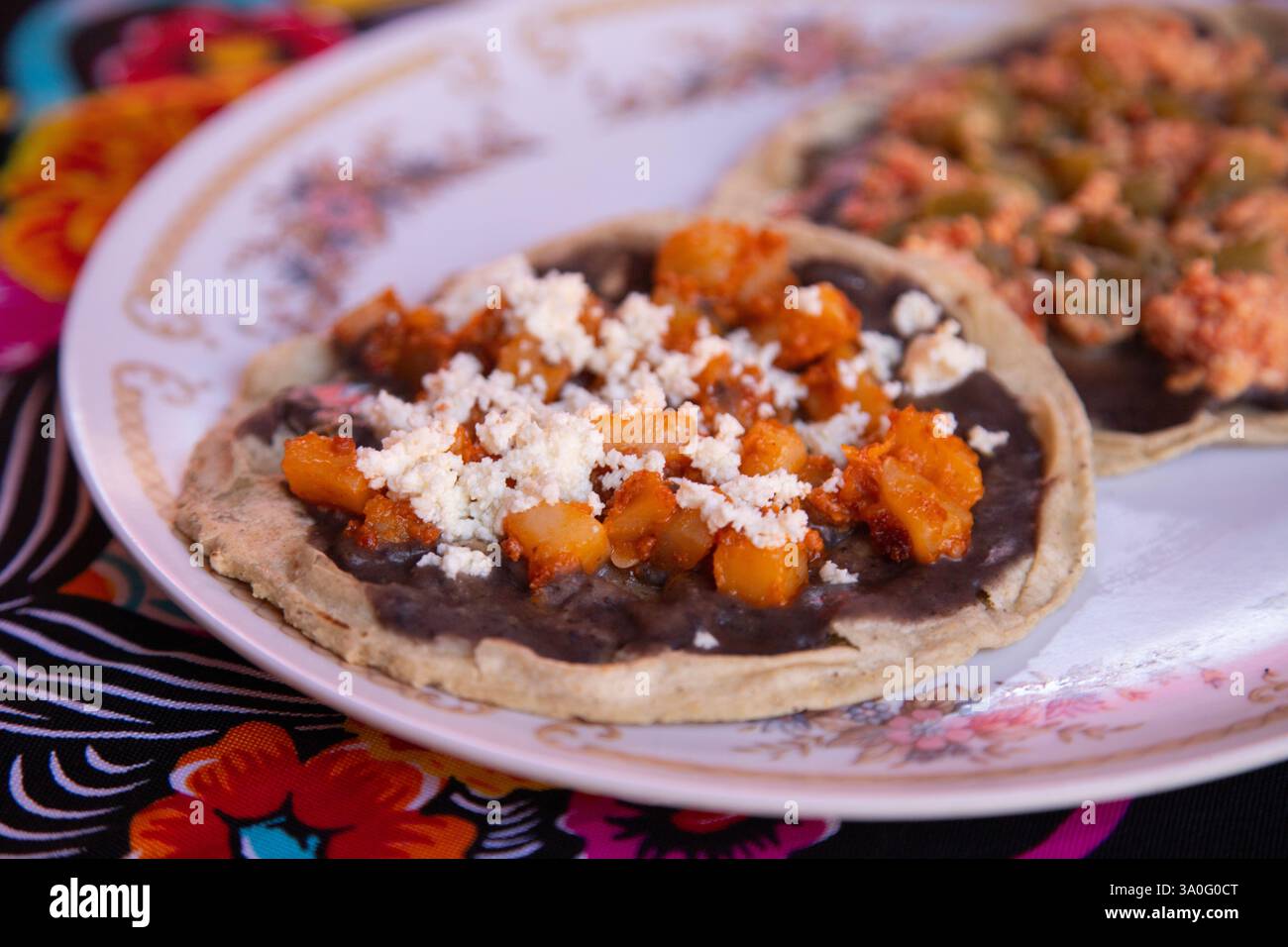 Cooking memelas in Oaxaca Central de Abastos Market with local cheese ...