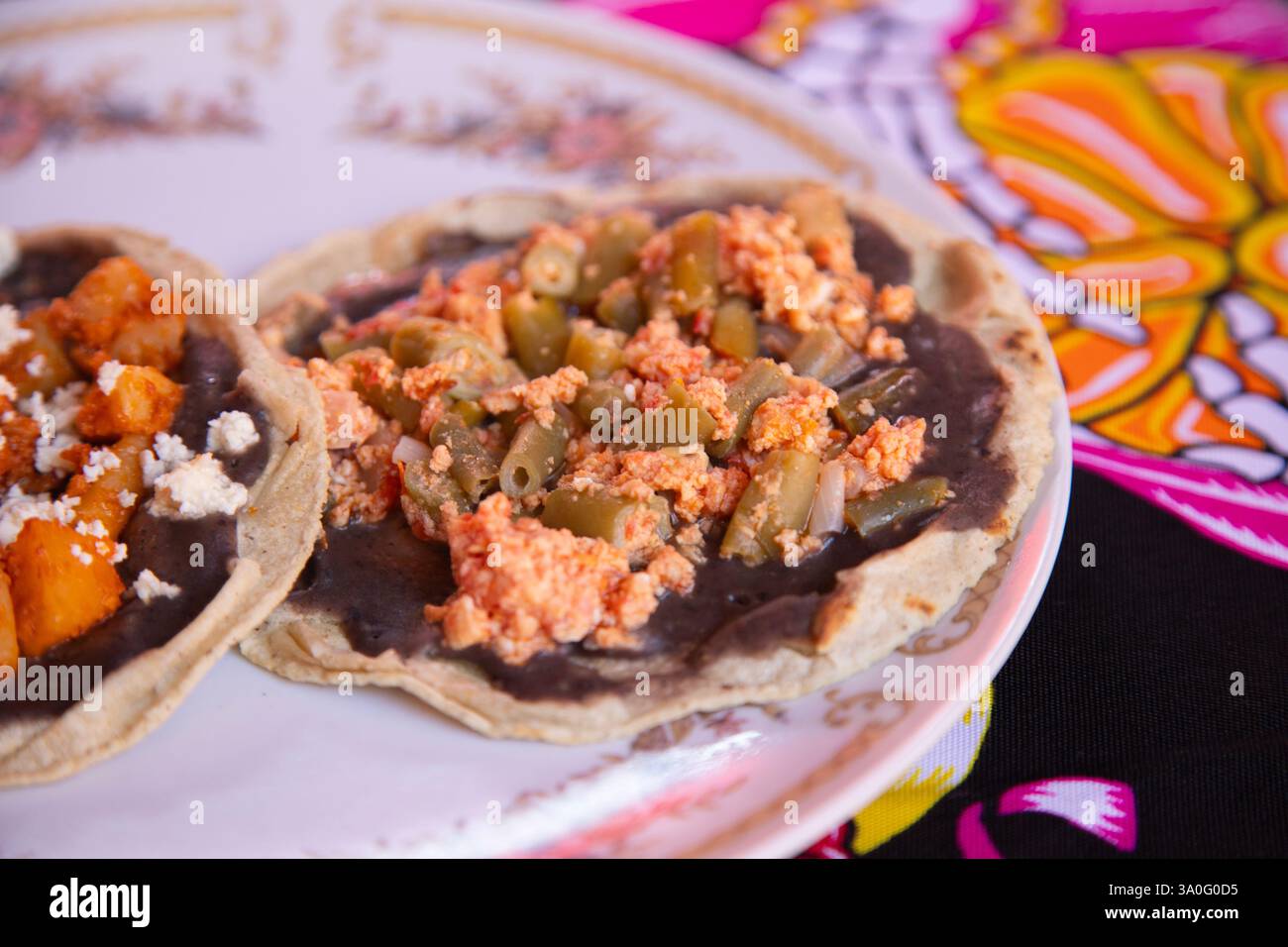 Cooking memelas in Oaxaca Central de Abastos Market with local cheese ...