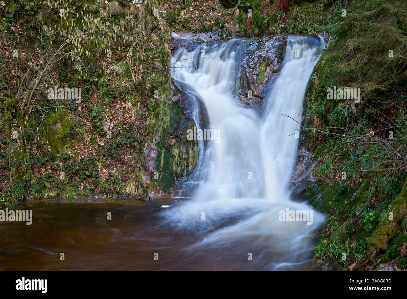 A breathtaking view of Allerheiligen Waterfalls in Black Forest ...