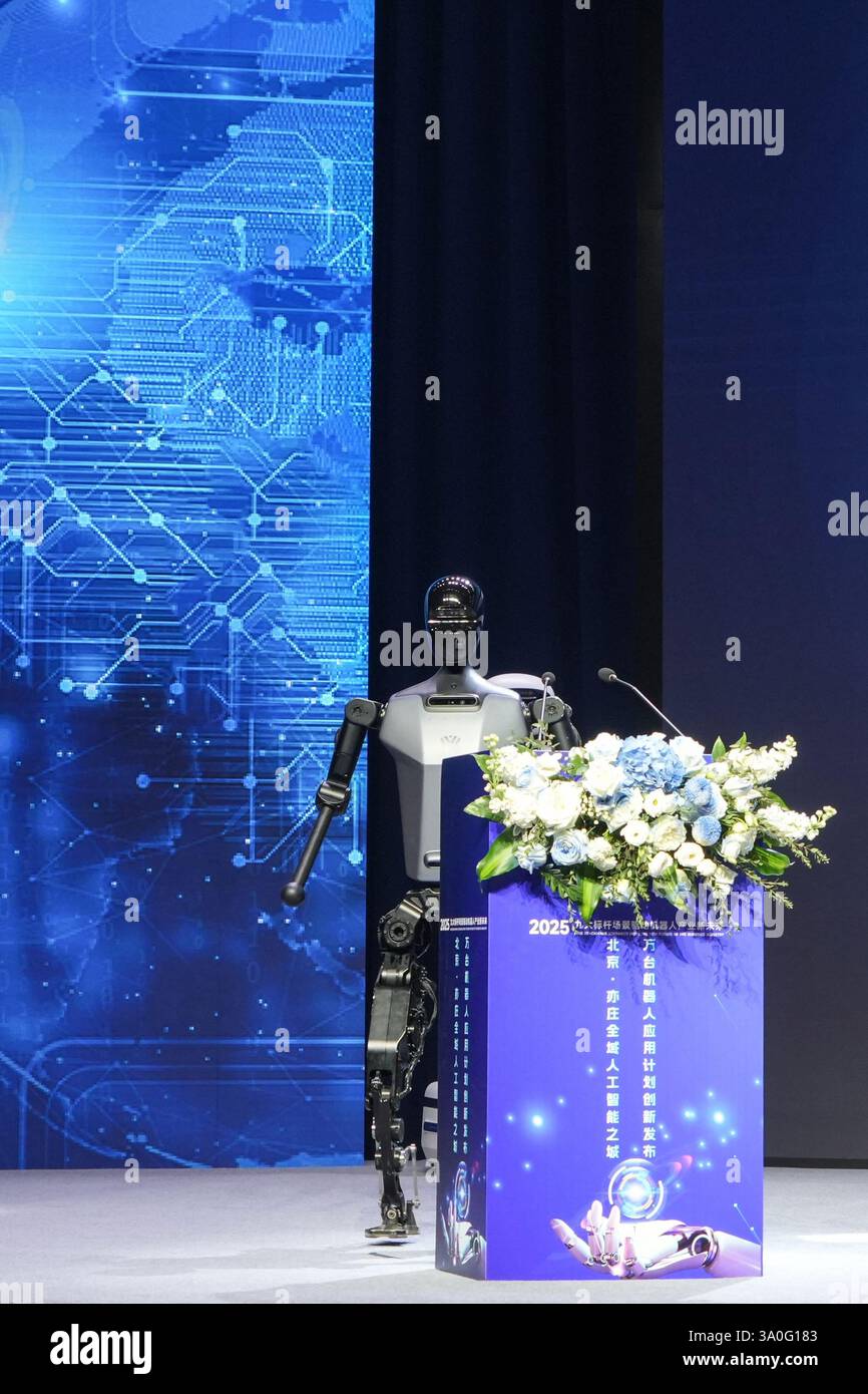 Beijing,China.28th February 2025. "Tiangong", a humanoid robot played ...