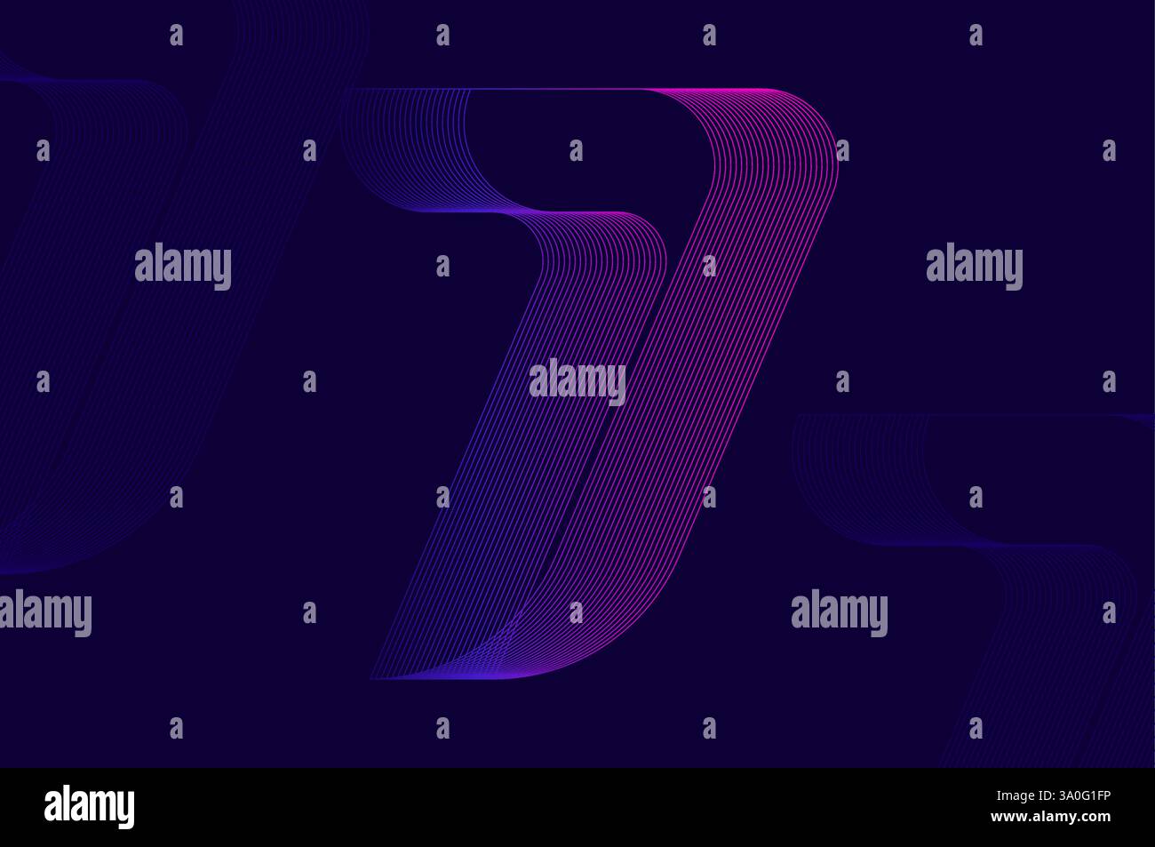 Futuristic retro numeric design glitch efffect with line pattern number ...