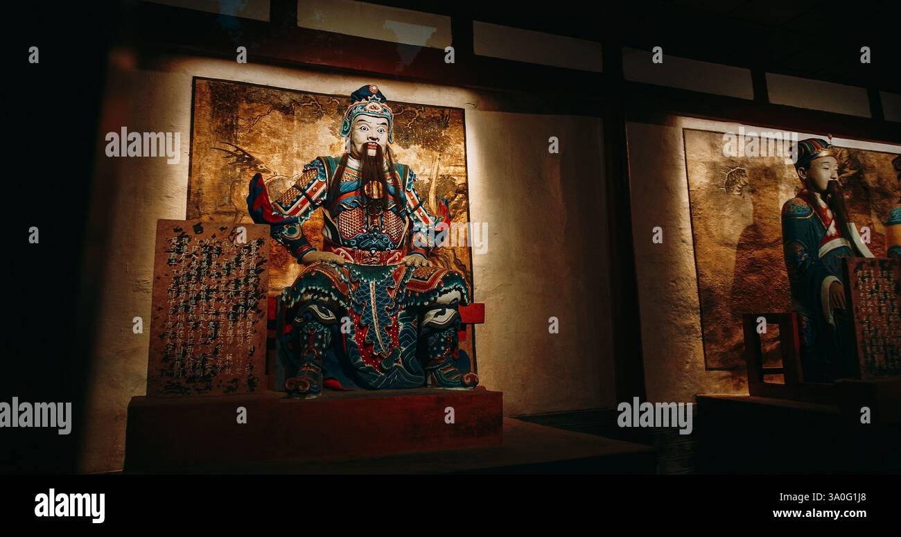 Chengdu, Sichuan, China. Wuhou Memorial Temple. Statues Of Emperors ...