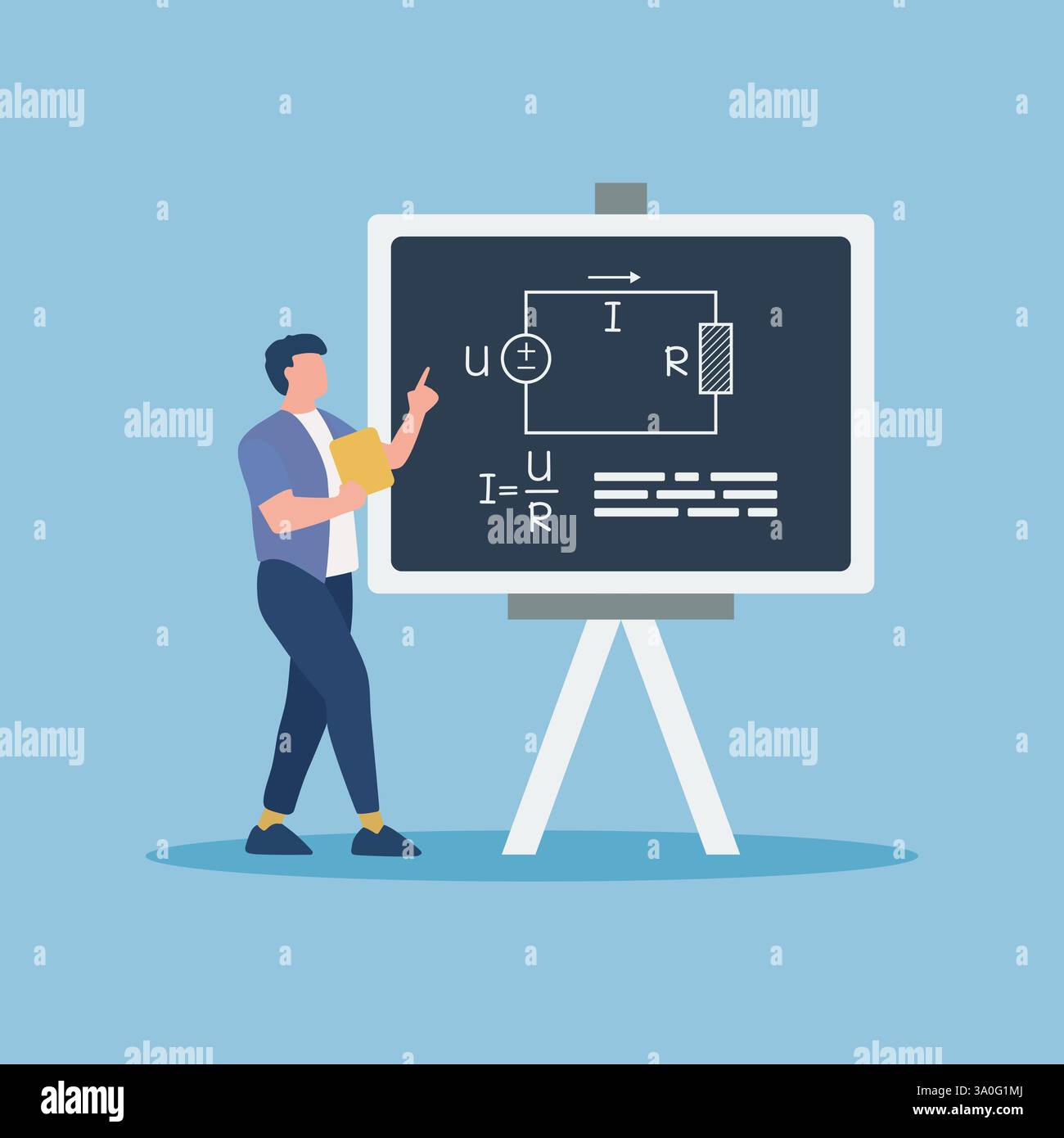 Cheerful teacher student on lesson Stock Vector Images - Alamy