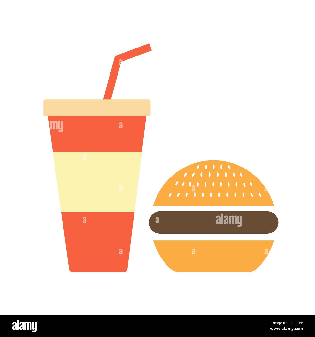 Fast food combo featuring a burger and a drink Stock Vector Image & Art ...