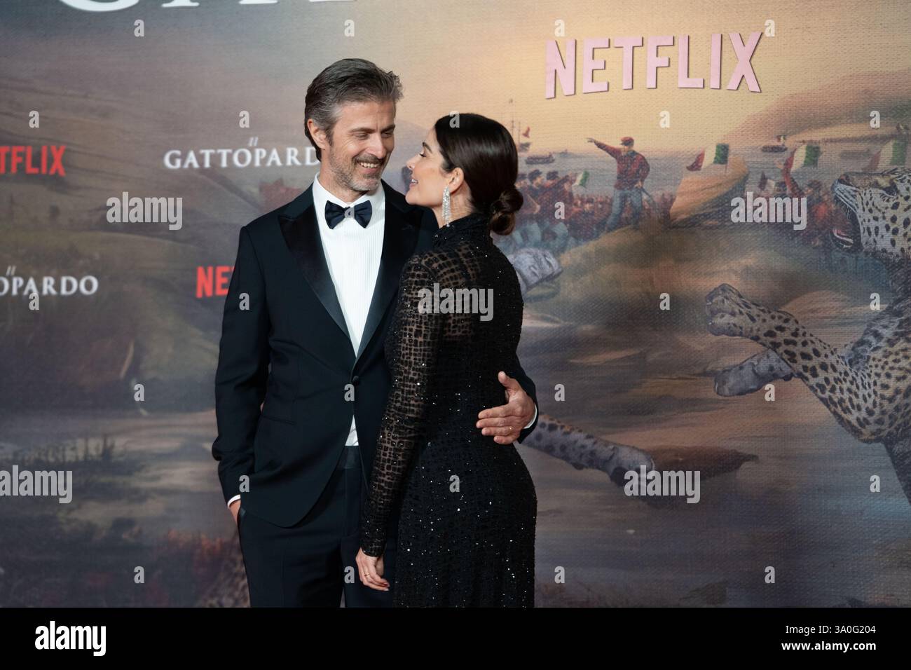 Rome, Italy. 03rd Mar, 2025. Kim Rossi Stuart and Ilaria Spada attend ...