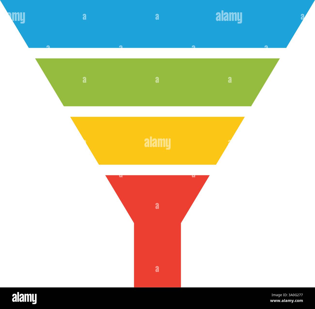 Sale marketing funnels set. Business pyramid template with four steps ...