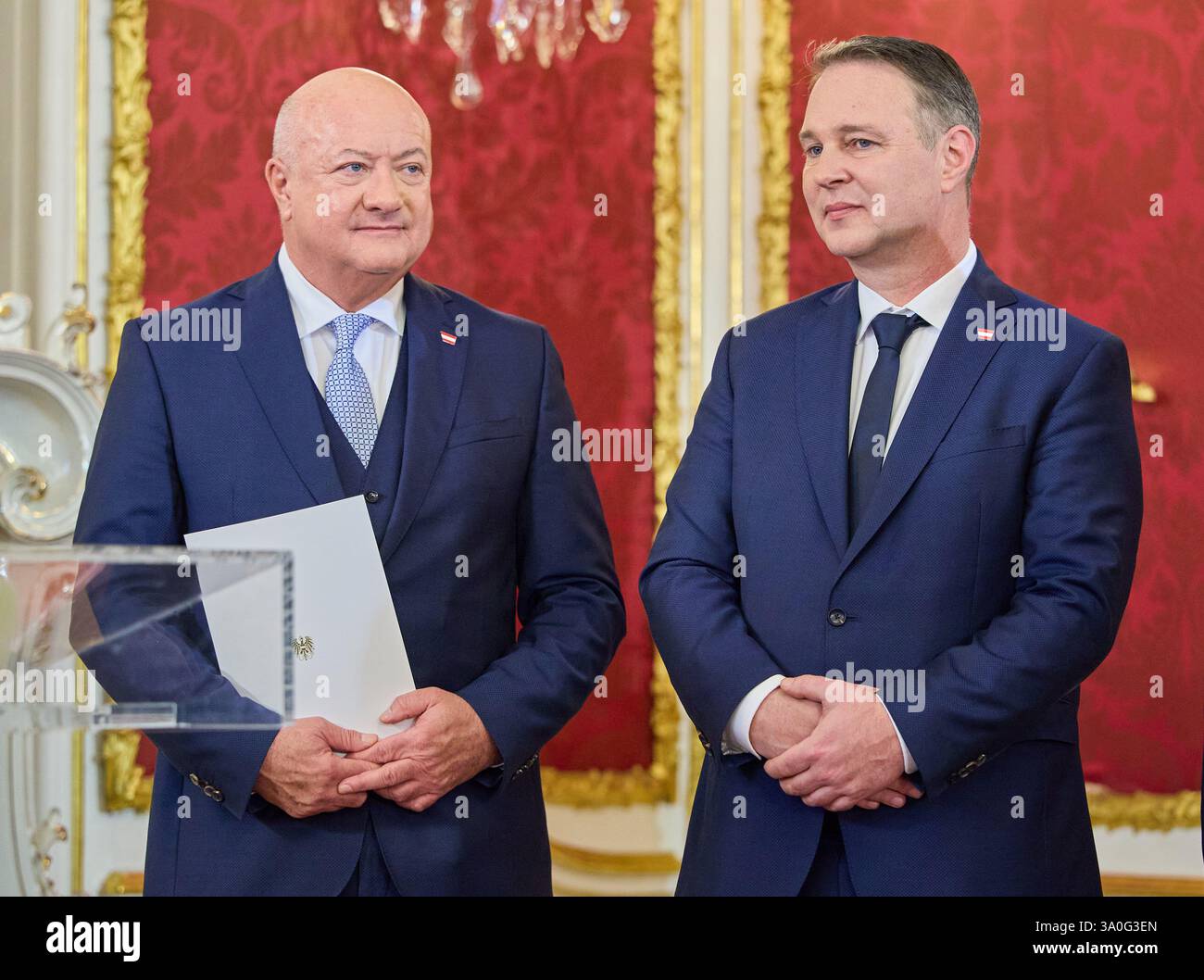 Vienna, Austria. 03rd Mar, 2025. Formal swearing-in of the new Austrian ...