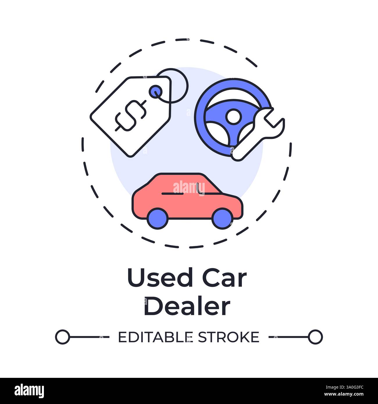 Car dealerships used car Stock Vector Images - Alamy