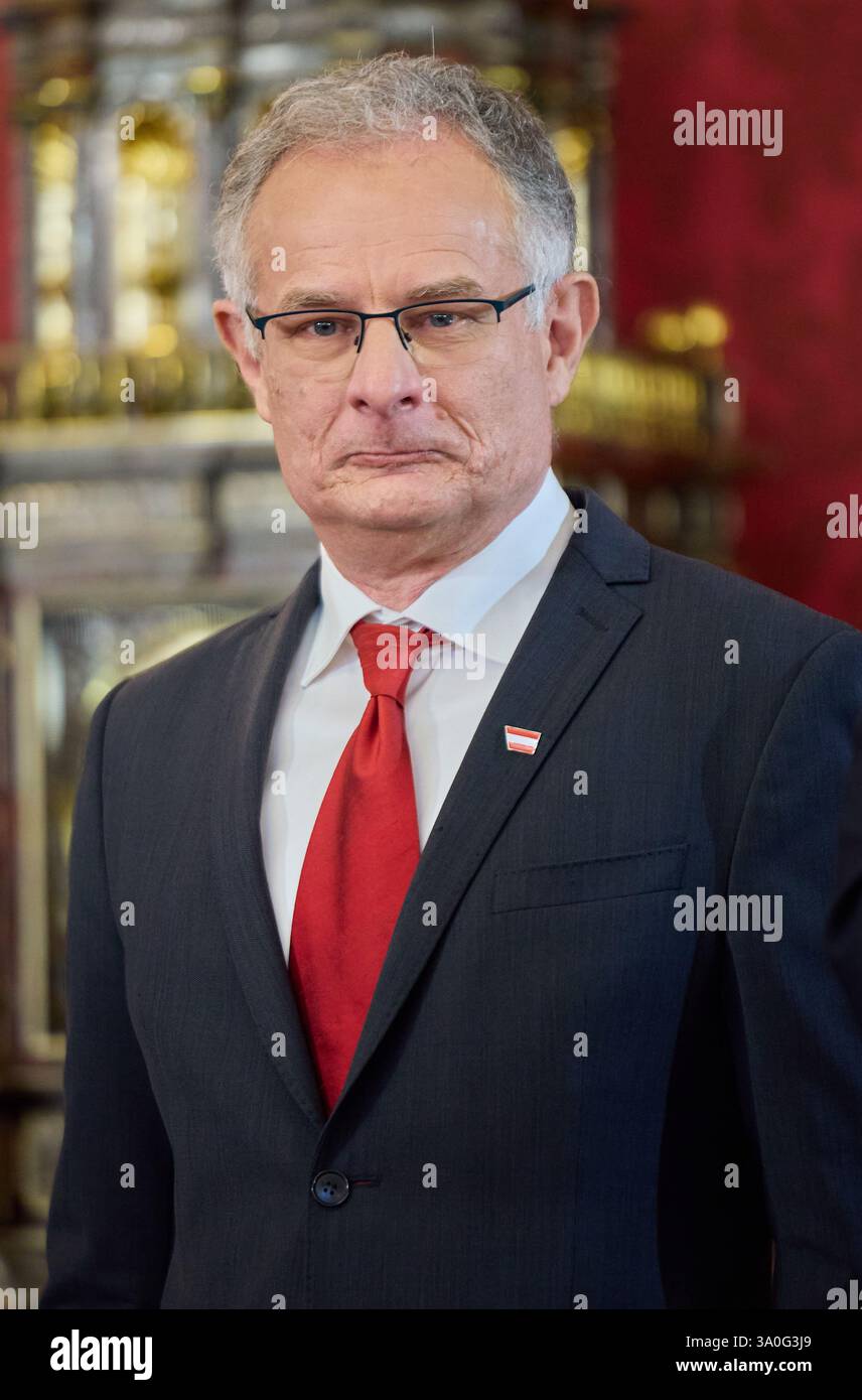 Vienna, Austria. 03rd Mar, 2025. Formal swearing-in of the new Austrian ...