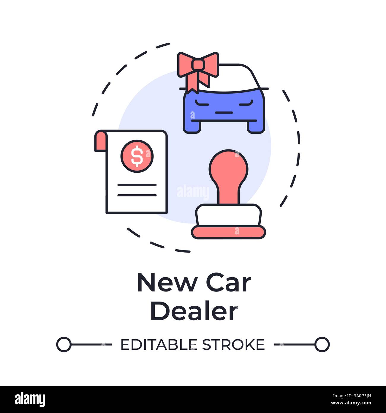 Color line new car Stock Vector Images - Alamy