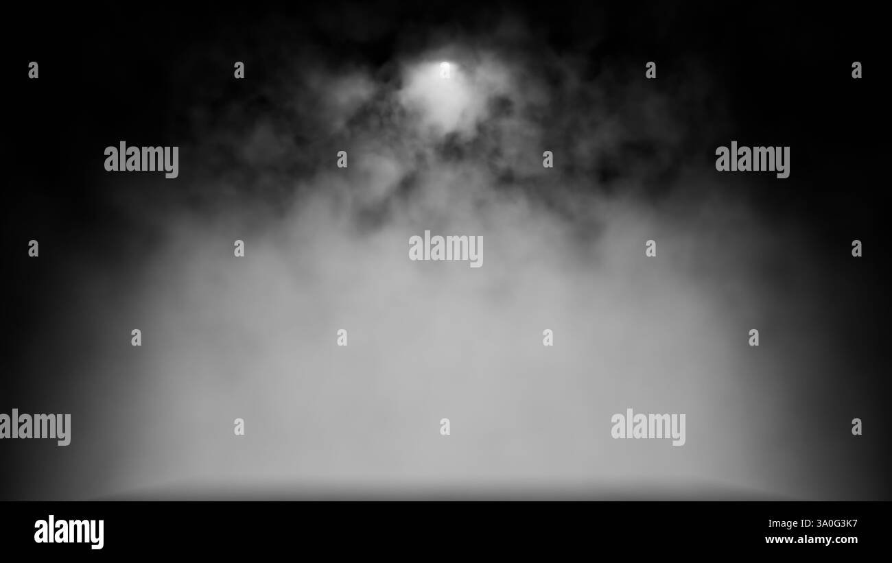 thick layer of fog blankets the ground, shrouding the space in mystery ...