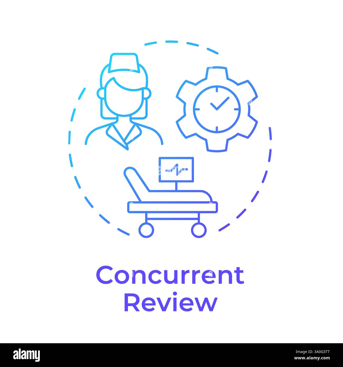 Concurrent review blue gradient concept icon Stock Vector Image & Art ...