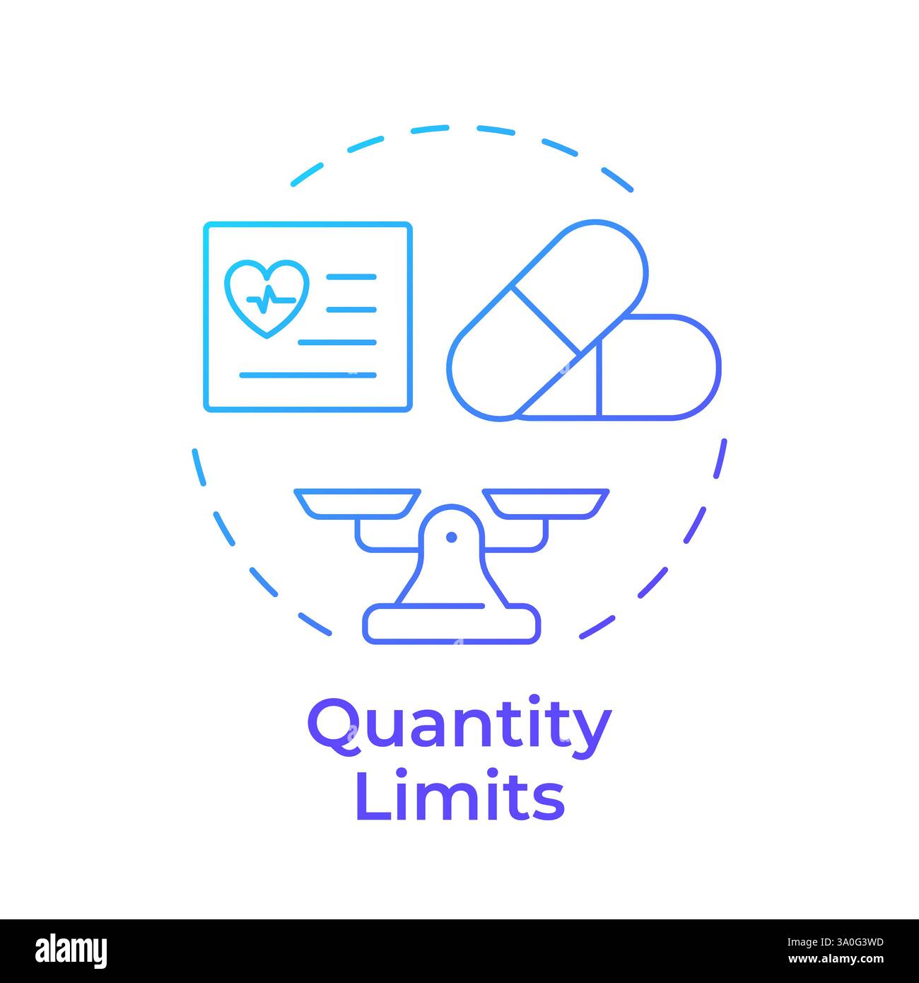Quantity limits blue gradient concept icon Stock Vector Image & Art - Alamy