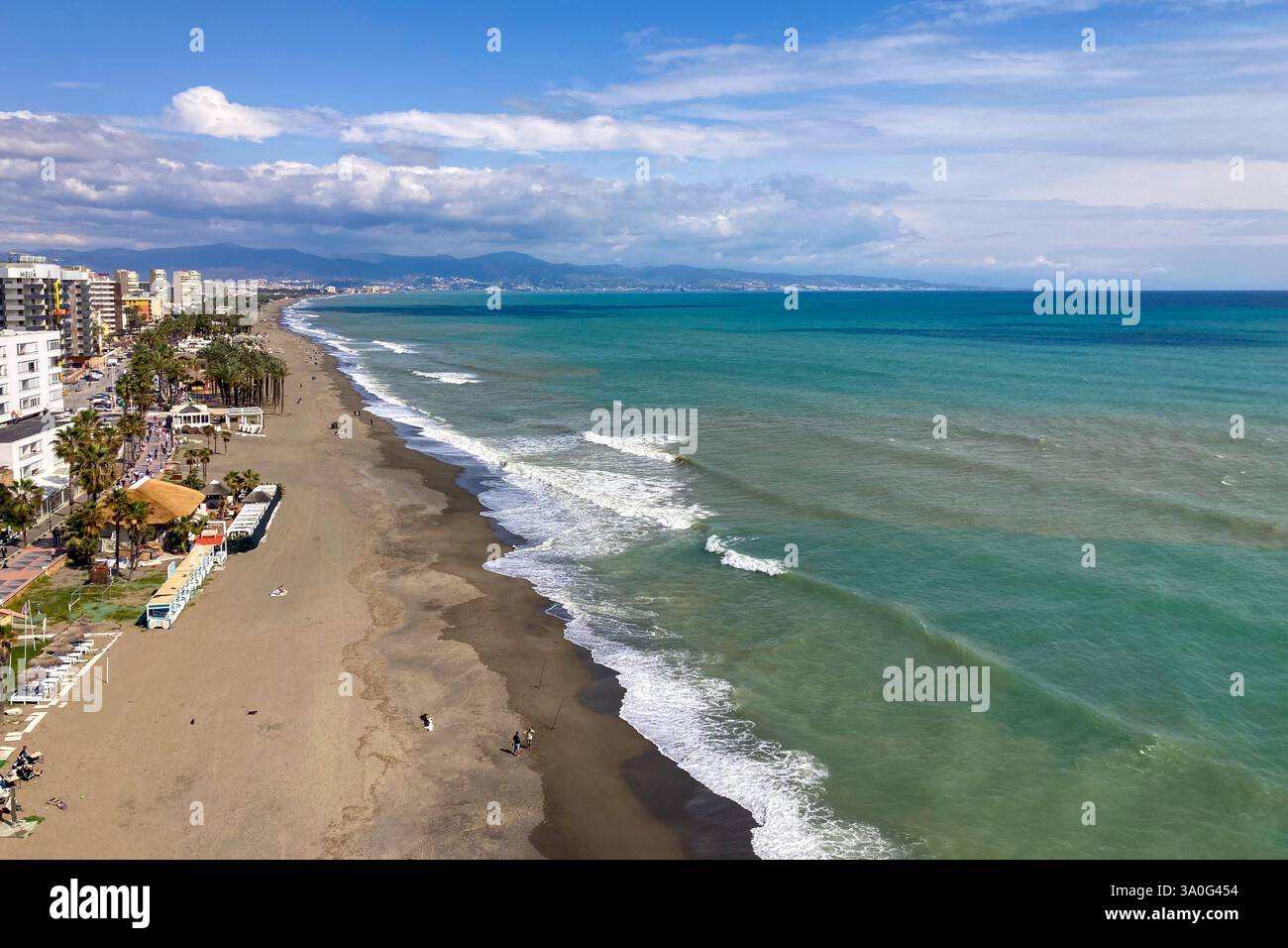 TORREMOLINOS, SPAIN - FEBRUARY 28, 2025: Seascape from Sansuena ...