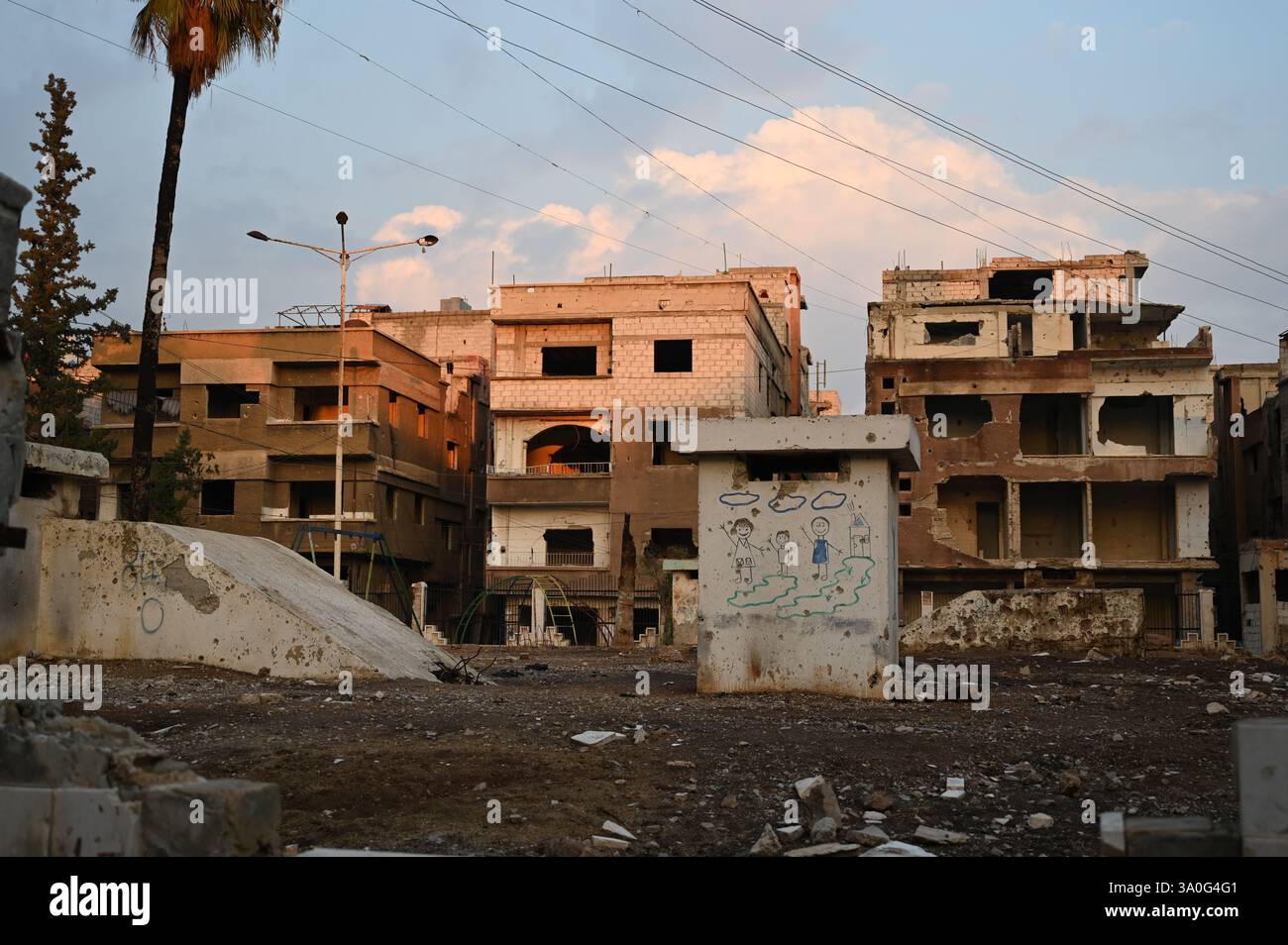 Damascus, Syria - December 31, 2024: Yarmouk camp devastation Stock ...