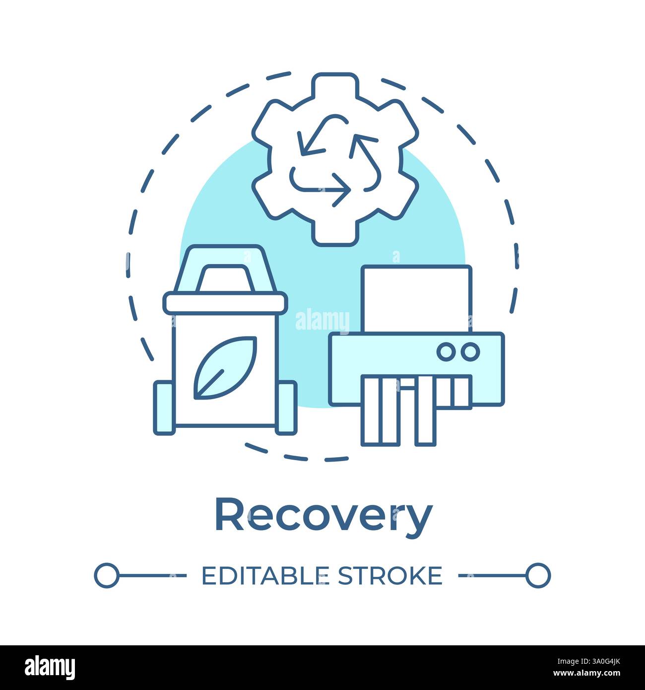 Recovery soft blue concept icon Stock Vector Image & Art - Alamy