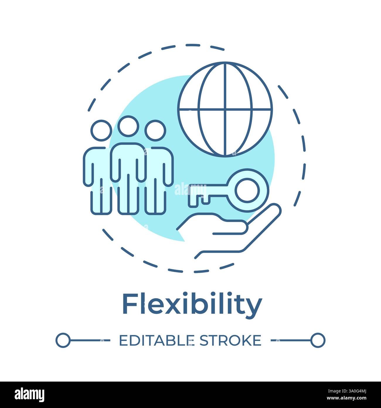 Flexibility soft blue concept icon Stock Vector Image & Art - Alamy