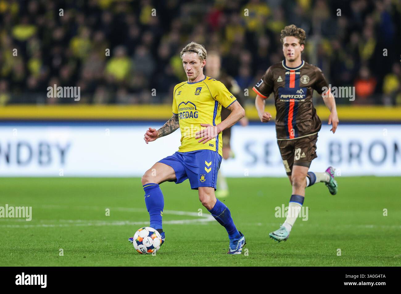 Broendby, Denmark. 03rd Mar, 2025. Daniel Wass (10) of Broendby IF seen ...