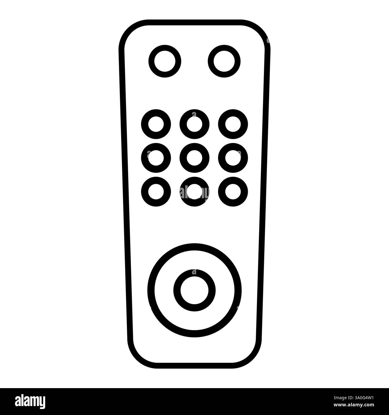 Sleek Black Remote Control Simple Buttons in Minimalist Design Stock ...