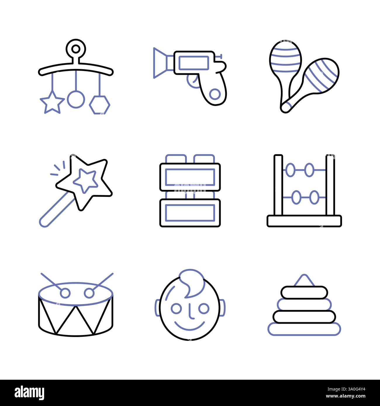 Get your hands on this beautifully designed toys icons set, ready to ...