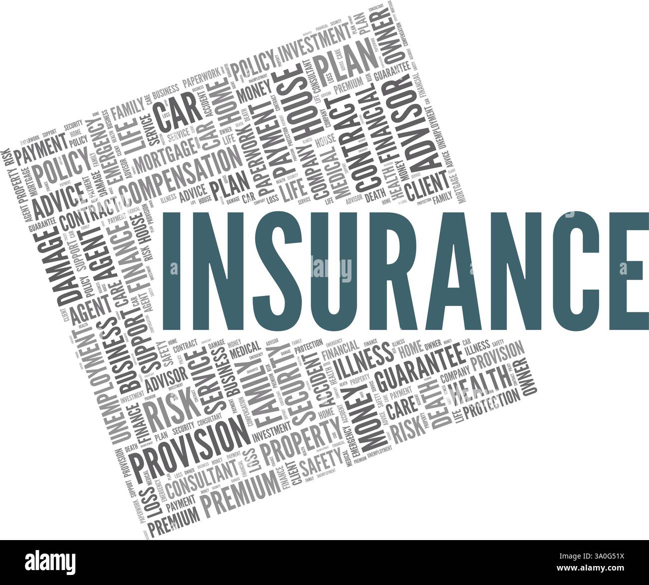 Insurance vector illustration word cloud isolated on a white background ...